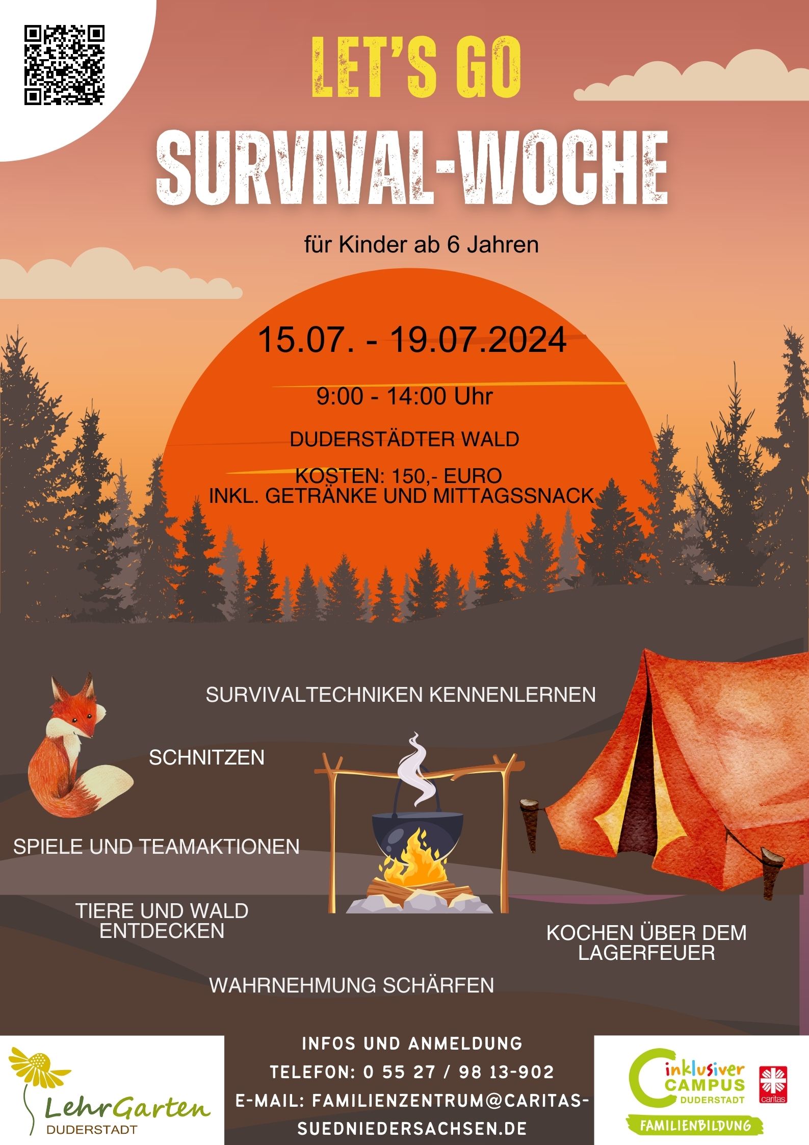 Survival-Woche im Wald | Caritas Südniedersachsen